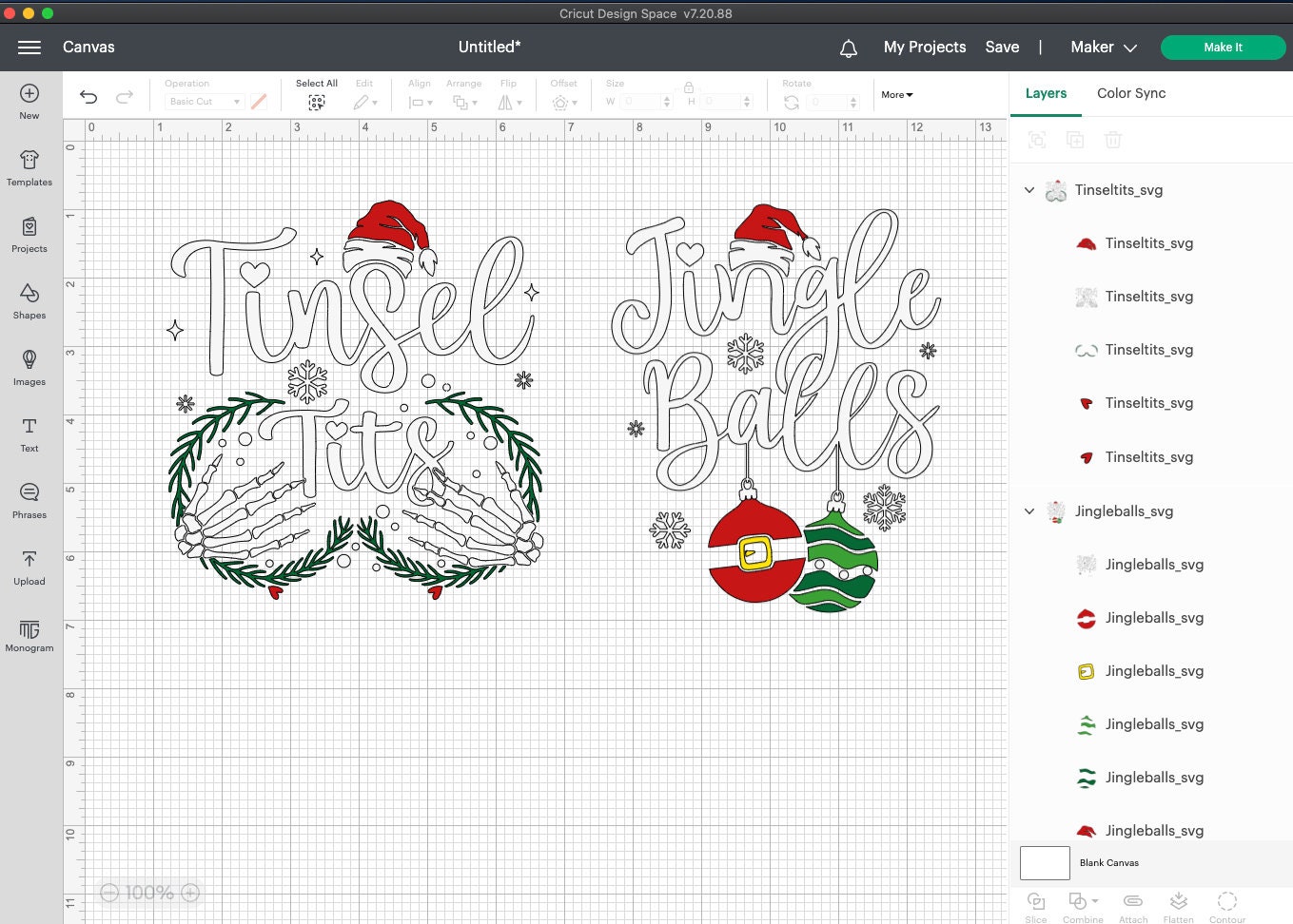 Jingle Balls Svg Tinsel Tits Svg Funny Christmas Couples - Etsy