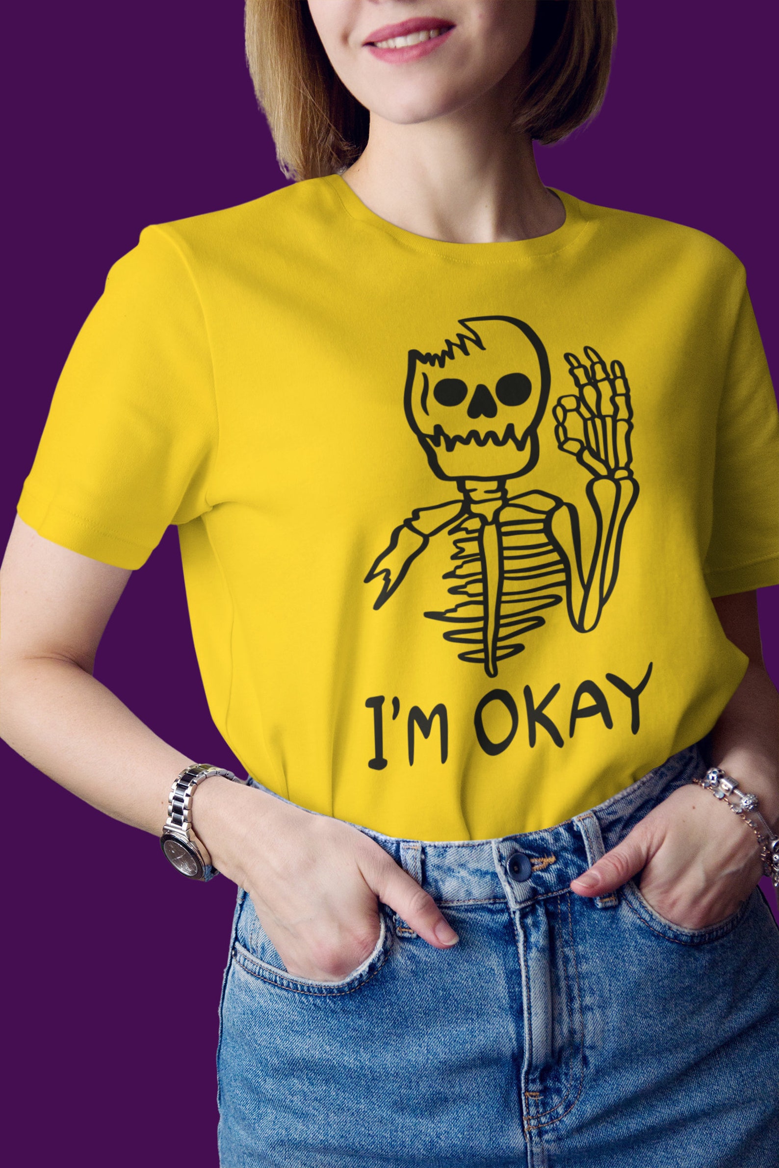 Skeleton Svg Bundle I'm Okay Skull Skulleton Svg Svg - Etsy