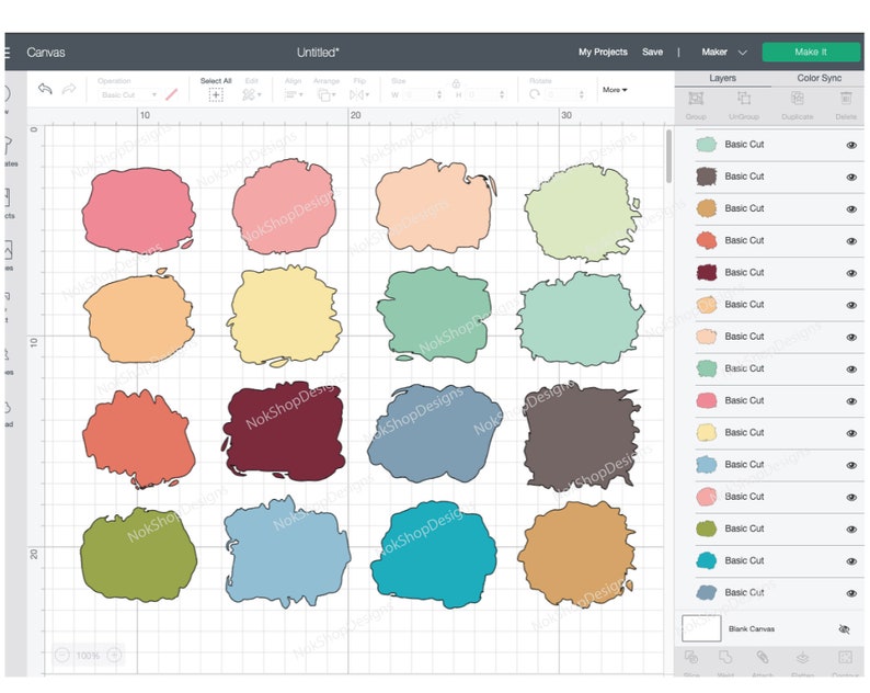 16 Paint Brush Stroke SVG Keychain Pattern SVG Paint Brush | Etsy