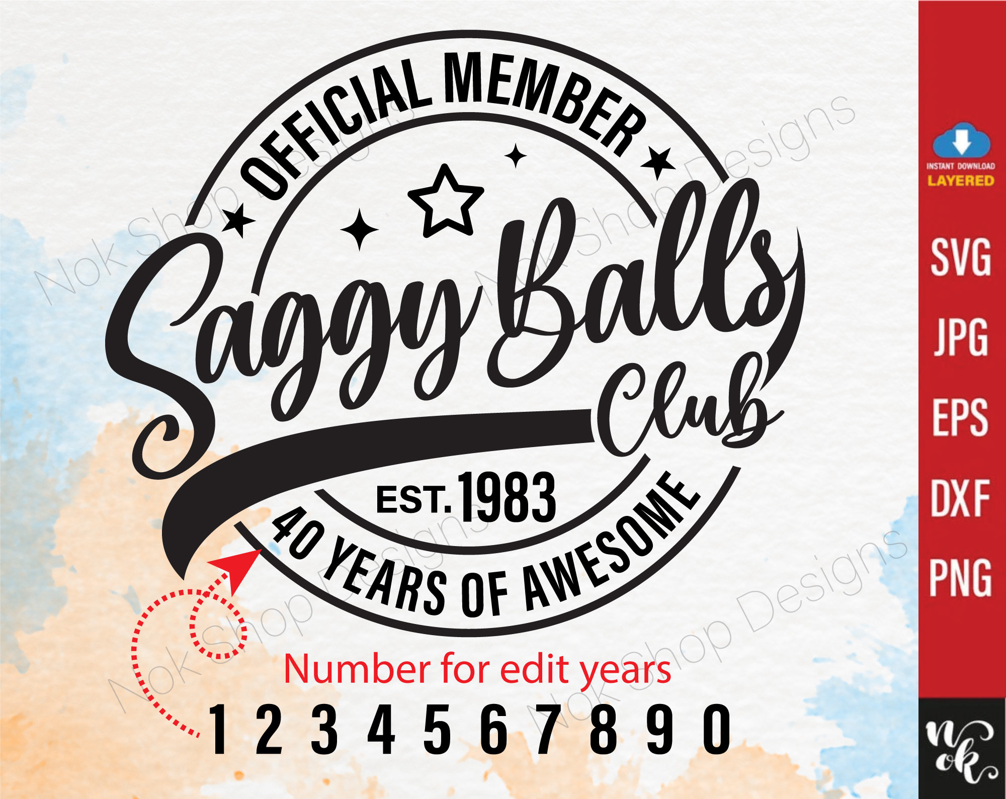 Birthday Svg Official Member Saggy Balls Club Est 1983 - Etsy