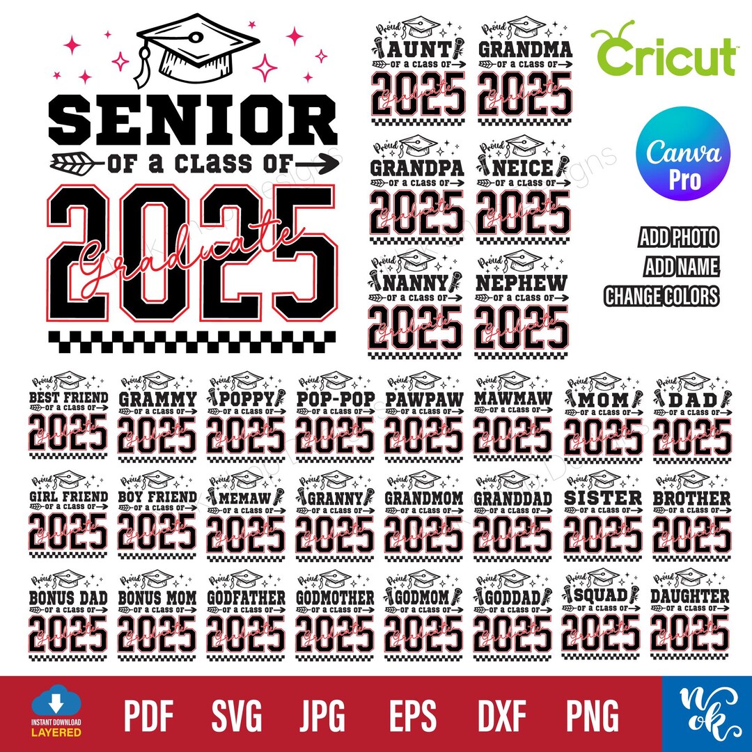 Graduation Svg PNG, Graduate Svg, Proud Graduate 2025 SVG Bundle, Proud ...