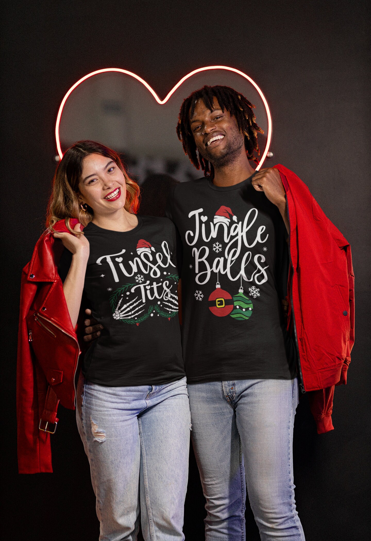 Jingle Balls Svg Tinsel Tits Svg Funny Christmas Couples - Etsy