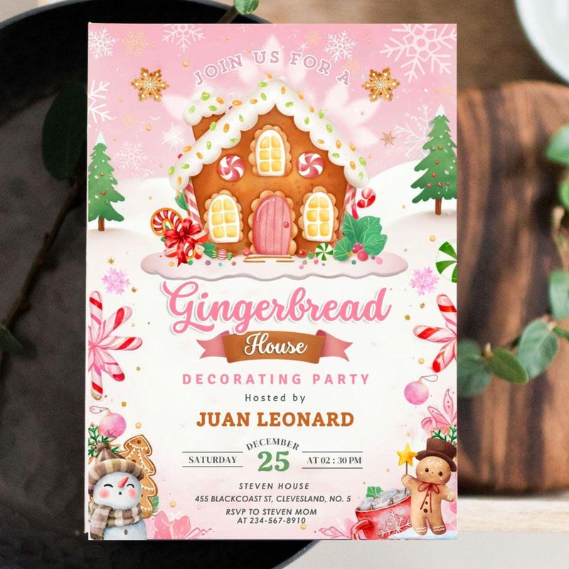 Gingerbread Invite - Etsy