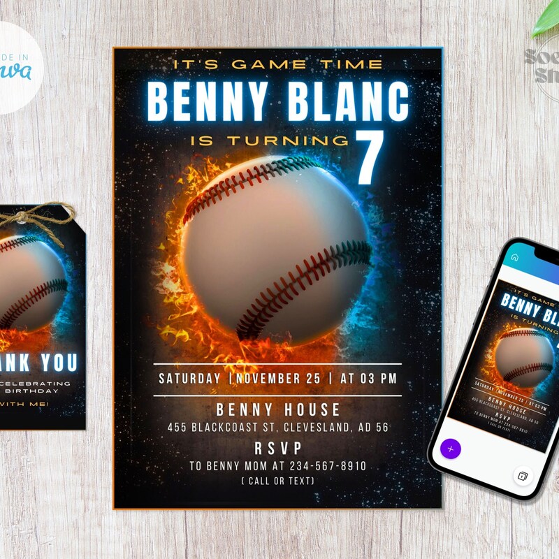 Baseball Invitation - Etsy