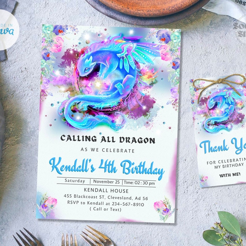 Dragon Invites - Etsy