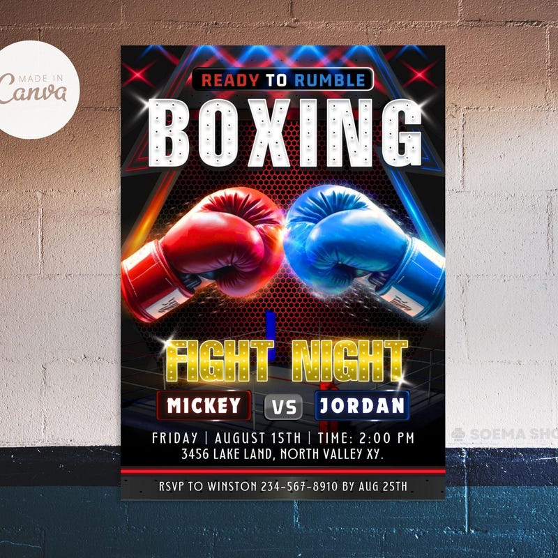 Fight Night Party - Etsy