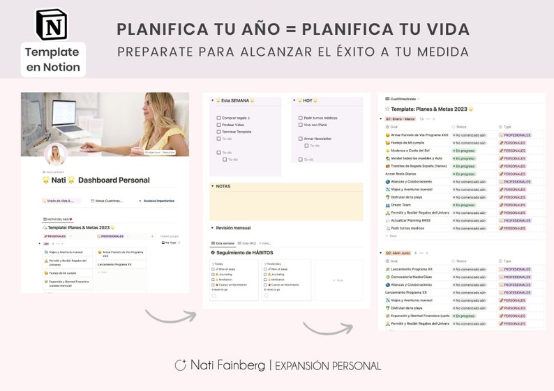 Notion Template: Tu DASHBOARD PERSONAL Para Organizarte - Etsy