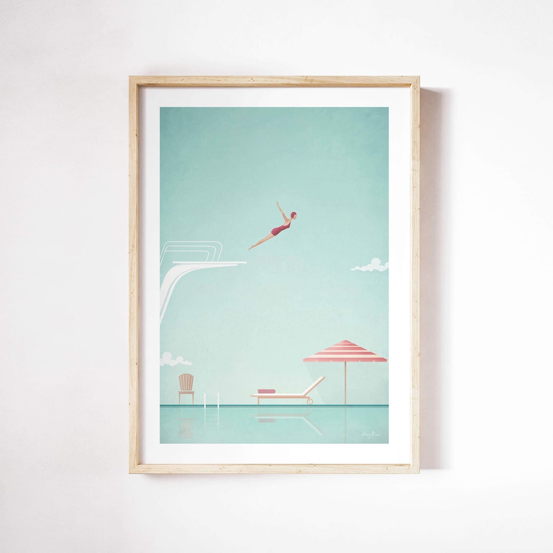 Swimming Pool II Print by Henry Rivers | Swimming Pool Wall Art ...