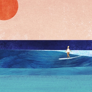Surf Girl V Print by Henry Rivers | Surfing, Surfer, Beach Wall Art ...