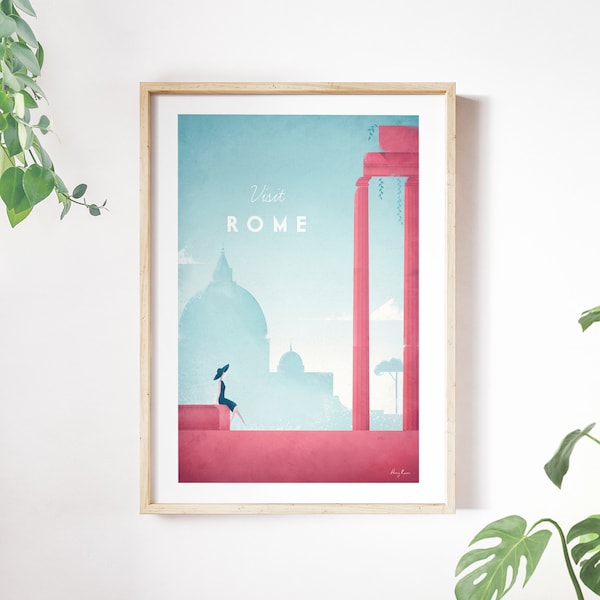 Rome Vintage Travel Poster - Etsy