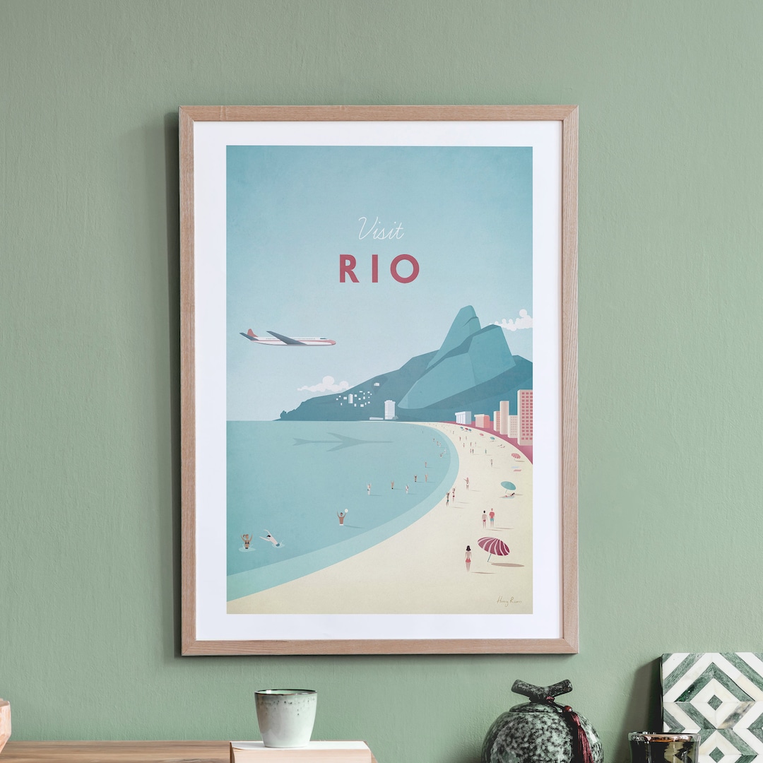 Rio De Janeiro Print by Henry Rivers | Rio Wall Art | Rio Art Poster ...