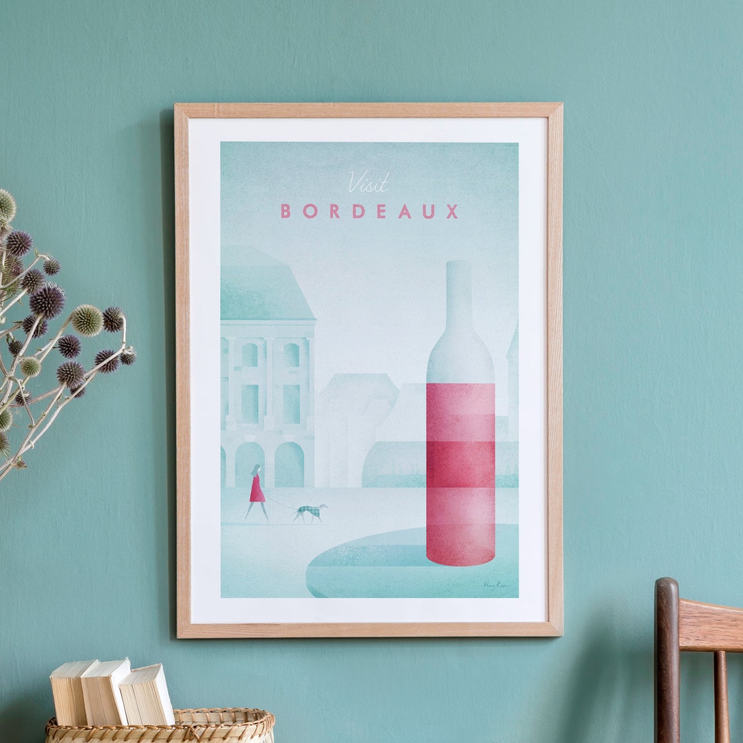 Bordeaux Travel Poster Print by Henry Rivers | Bordeaux Travel Wall Art ...