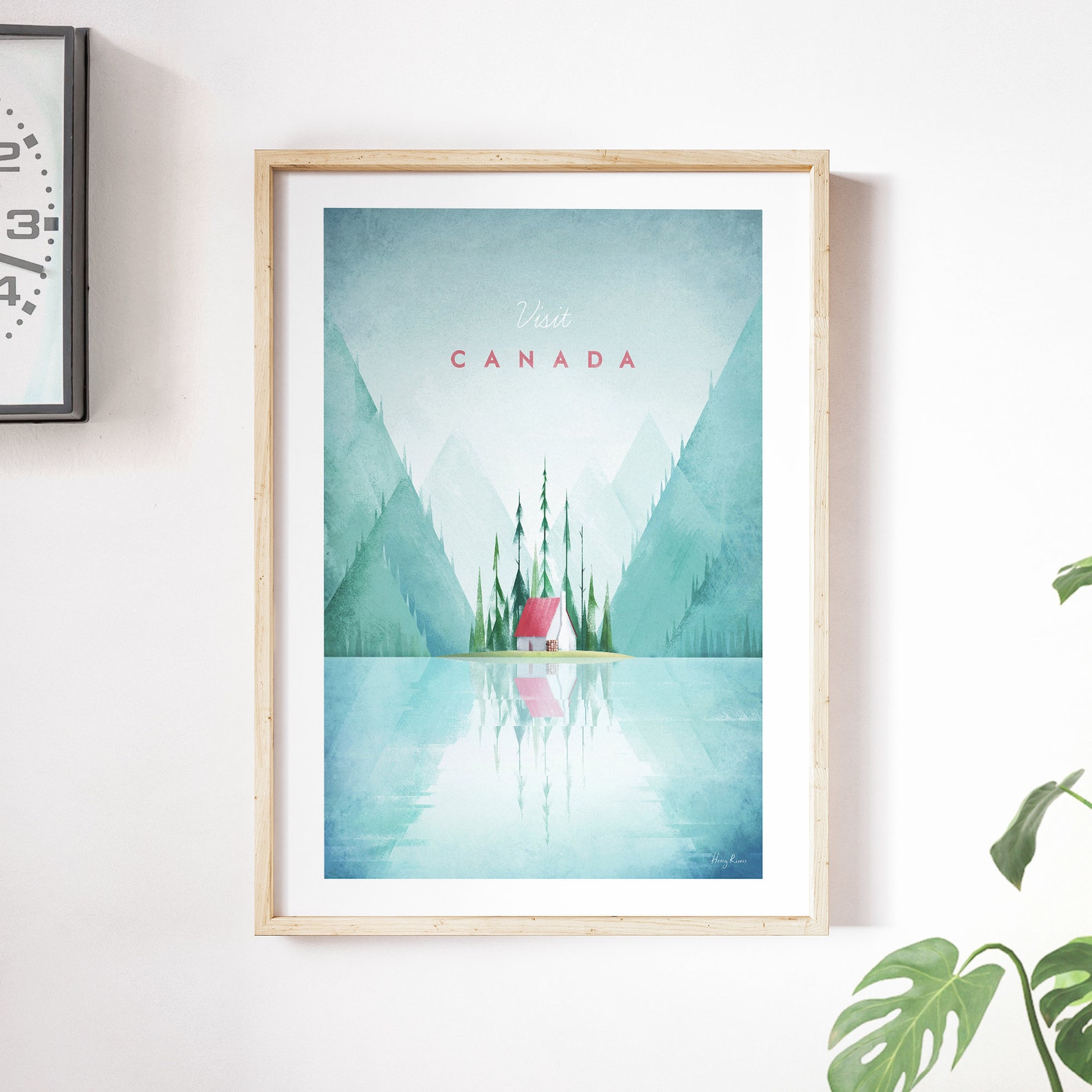 Canada Travel Poster Print by Henry Rivers Canada Travel | Etsy