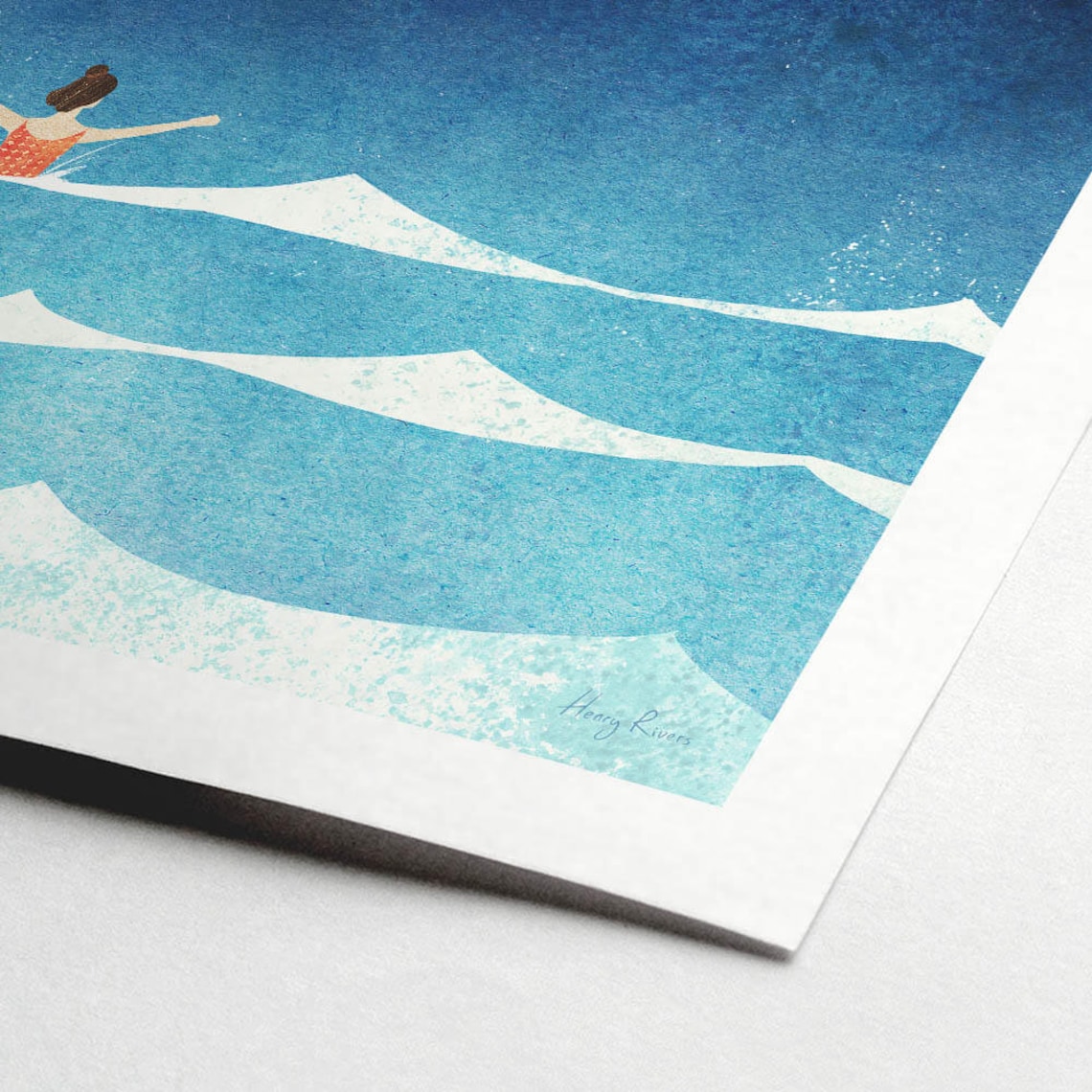 Sea Swim II Print by Henry Rivers | Open-water Swimming Seaside Beach ...