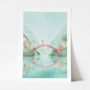 Japan Travel Poster Print by Henry Rivers | Japan Autumn Travel Wall ...