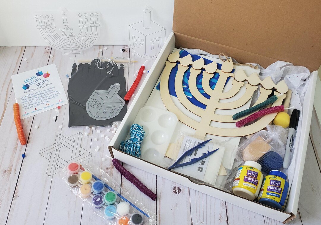 Painting on Canvas, 8 Days, Hanukkah, Chanukah, J-artz Kit, Jewish Art ...