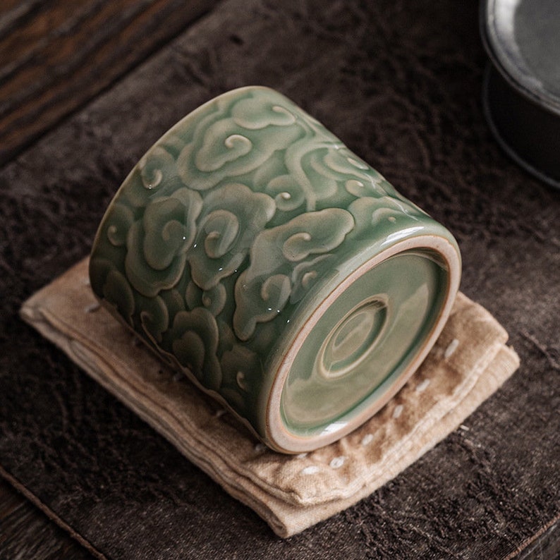 Chinese Ceramic Yue Kiln Celadon Handmade Yushang Xiangyun - Etsy