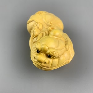 Pixiu Carved in Boxwood - Etsy