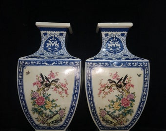 Antique Square Chinese Vase - Etsy