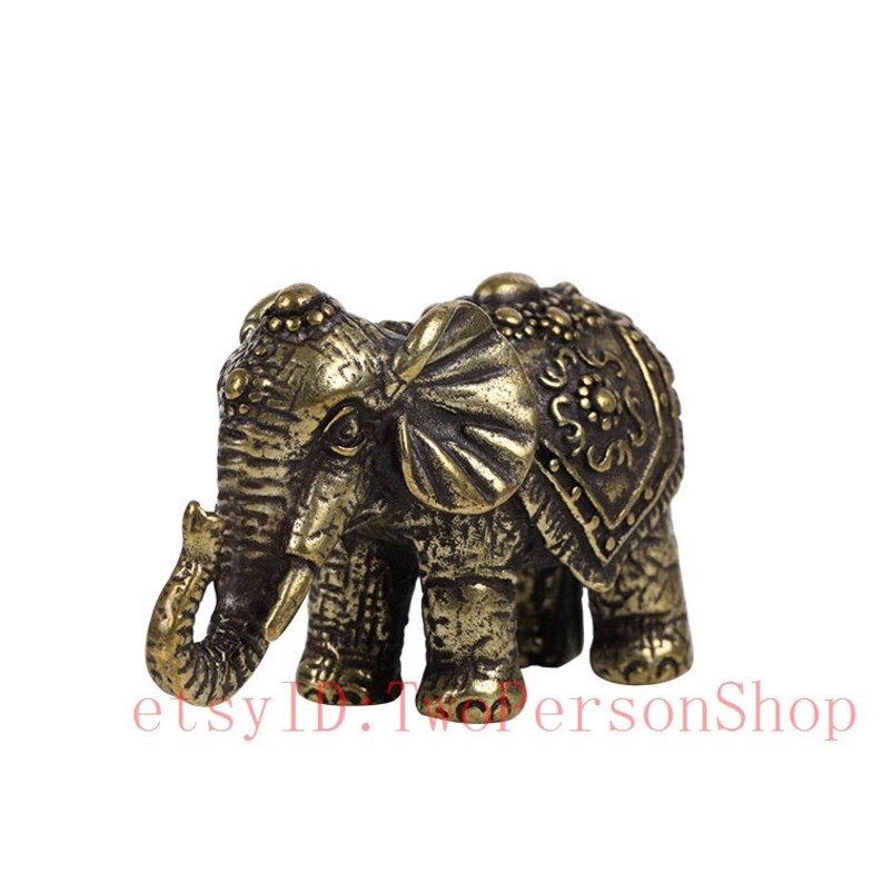Chinese Vintage Pure Copper Carved Elephant Statue - Etsy