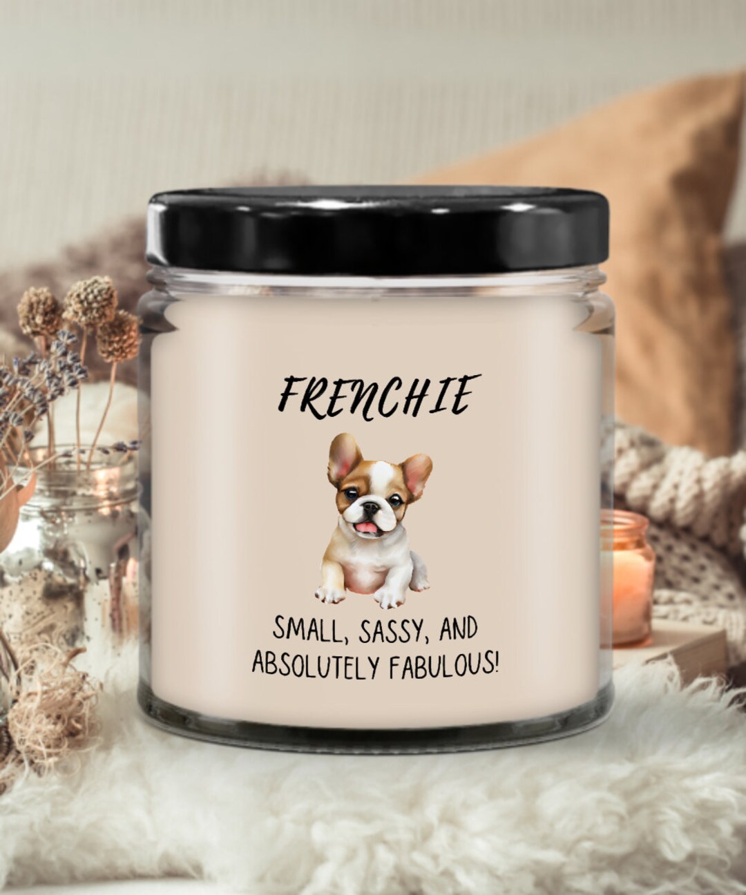Frenchie Gifts Candle French Bulldog Dog Lover Funny Gift for Him or ...