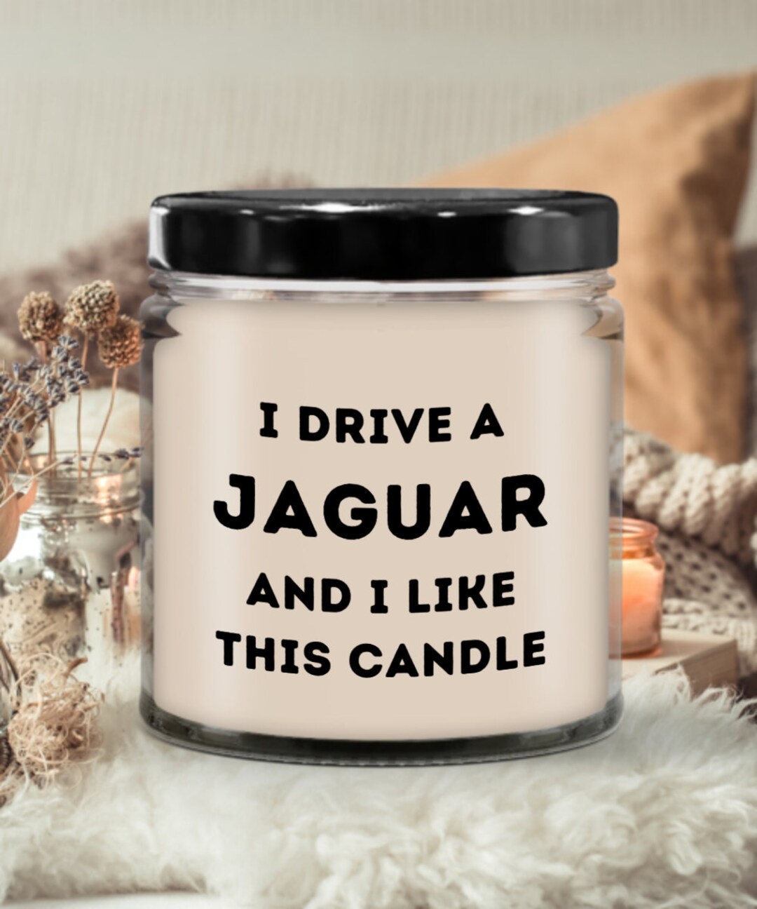 Jaguar Candle Gift for Jaguar Driver Candle Gift for Her or Him Vanilla ...