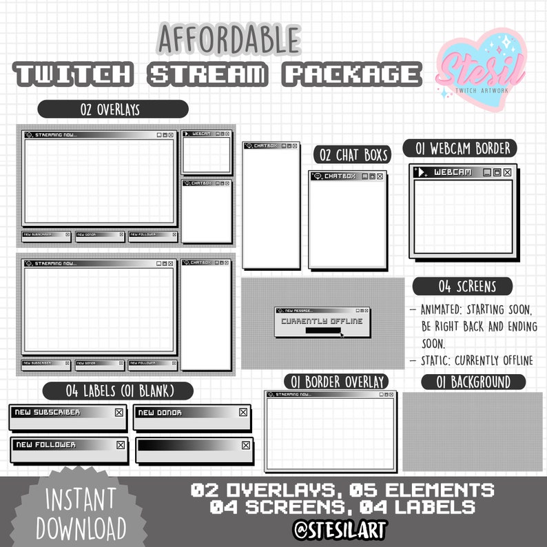 AP-1 / AFFORDABLE and ANIMATED Twitch Stream Overlay Package / - Etsy