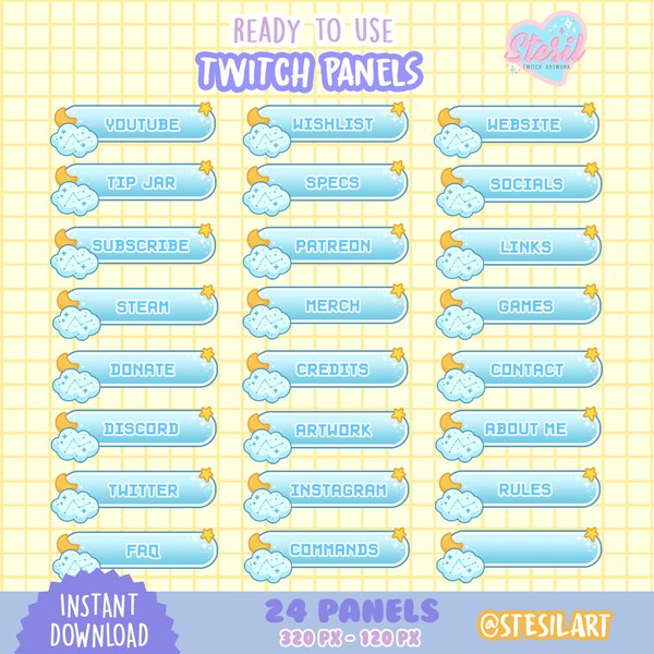 Heaven Twitch Overlay - Etsy