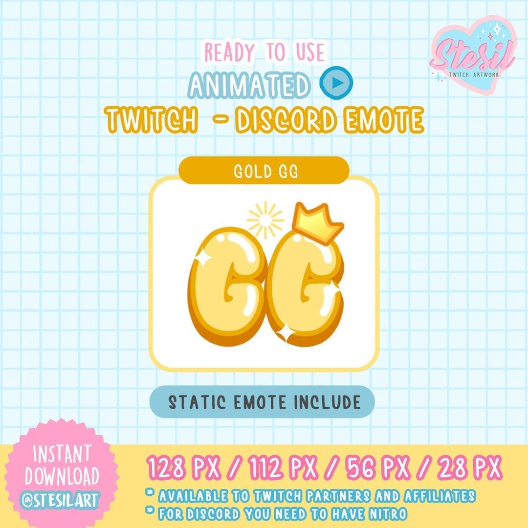 AE-26 / Animated and Static Twitch Discord Emote / GG - Etsy