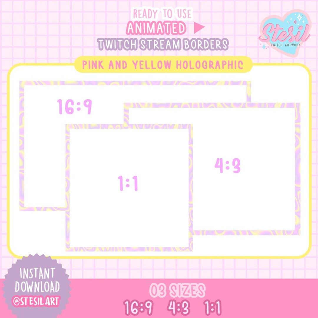 BO-13 / ANIMATED Twitch Webcam Border and Border Overlay / Holographic ...