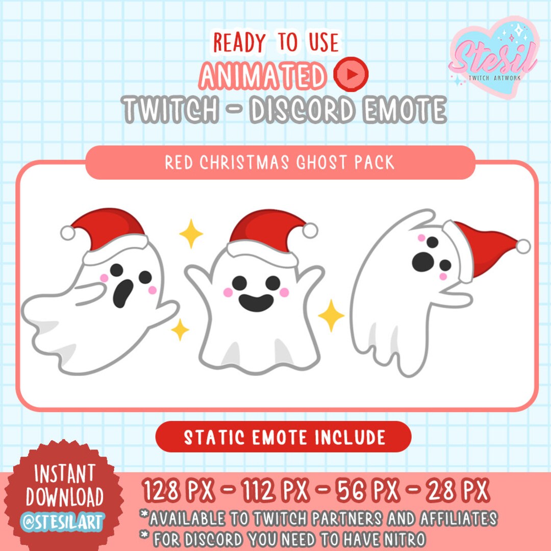 AE-71 / 03 ANIMATED Twitch and Discord Emote / Red Color Ghost - Etsy