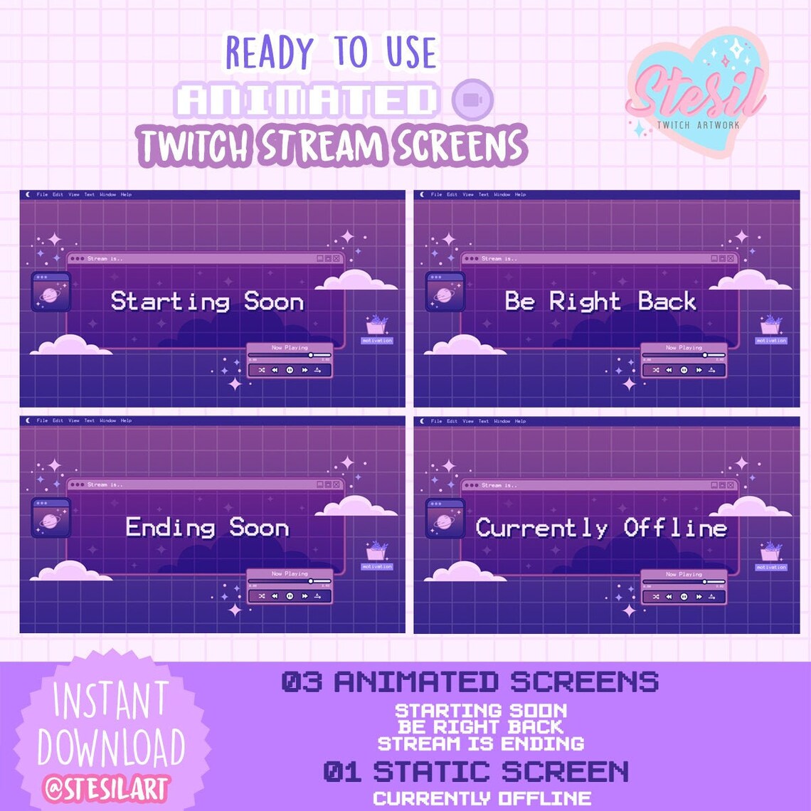 S-20 / Animated Twitch Screens / Cute and Aesthetic Dream - Etsy