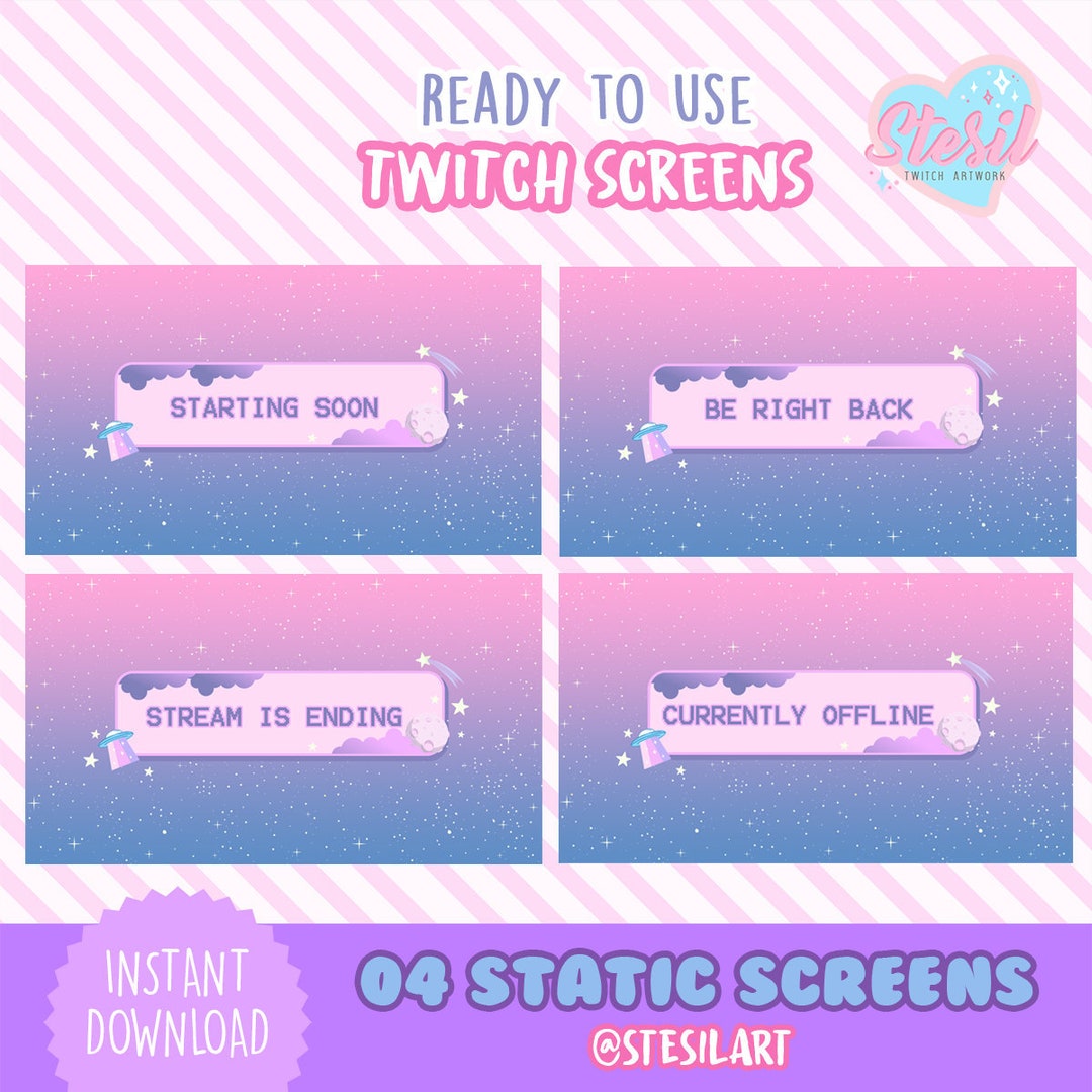 S-18 / Twitch Stream Screens / Aesthetic / Kawaii / Streamer / Starting ...