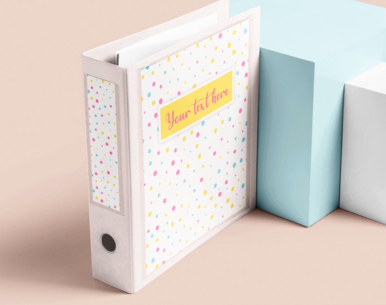 Pastel Dots Pattern Binder Cover Printable Printable Binder - Etsy