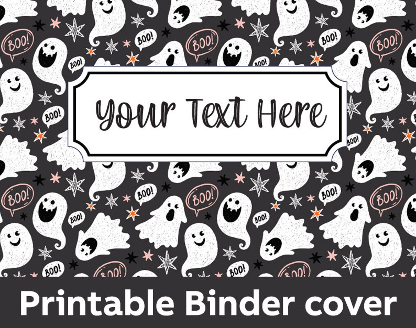 Halloween Binder Cover Printable, Printable Binder Cover and Spines ...