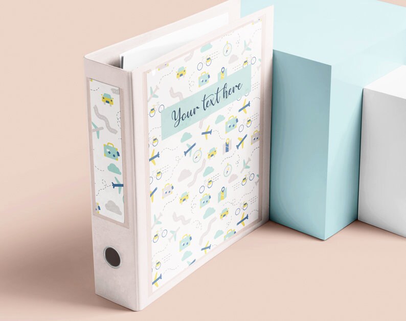 Travel Binder Cover Printable, Printable Binder Cover and Spines, Note ...