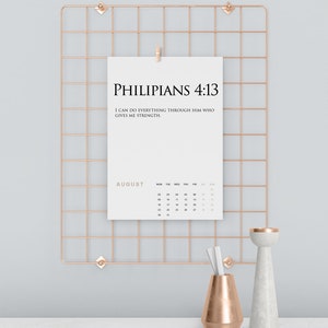 Bible verse 2021 Wall Printable Monthly Calendar for Home | Etsy