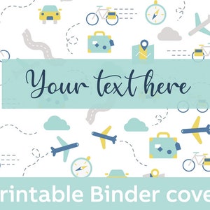 Travel Binder Cover Printable Printable Binder Cover and - Etsy