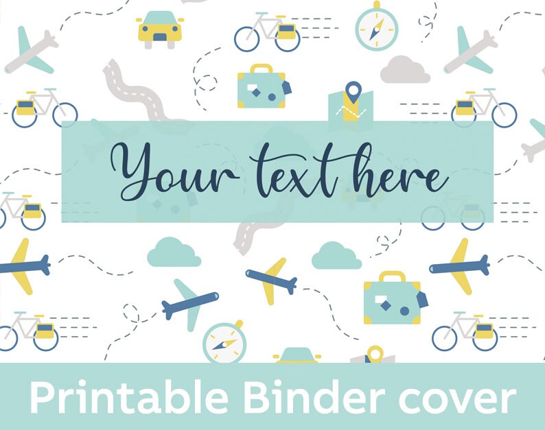 Travel Binder Cover Printable Printable Binder Cover and - Etsy