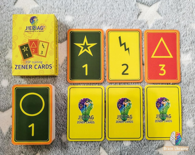 ZENER CARDS Deck, Brand-new Design, 45 Cards, ESP Games, Psychology ...