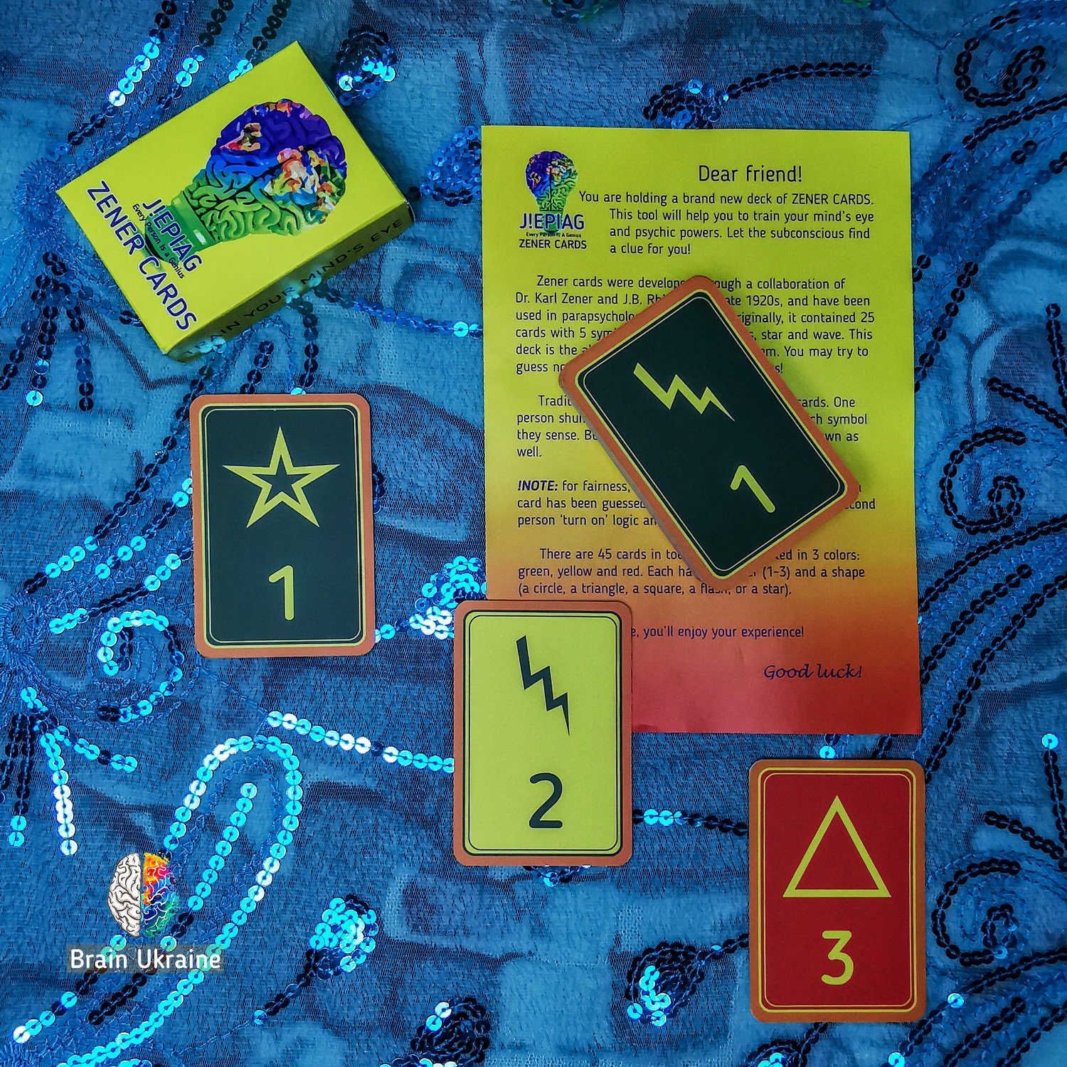 ZENER CARDS Deck Brand-new Design 45 Cards ESP Games - Etsy