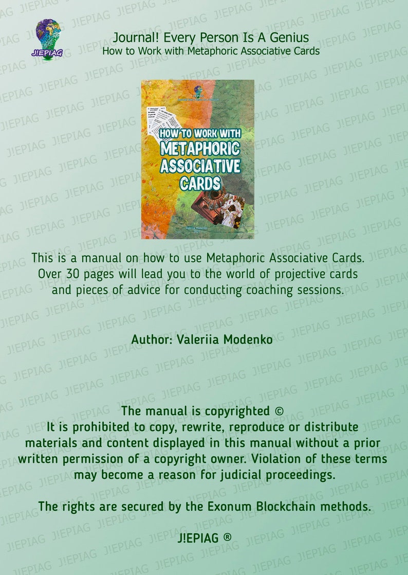 DIGITAL Manual on How to Use Metaphoric Associative Cards. PDF Guide ...