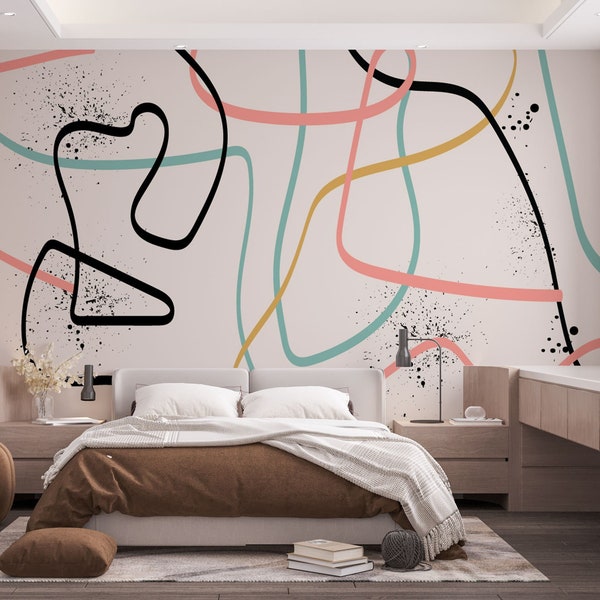 Abstract Line Wallpaper - Etsy