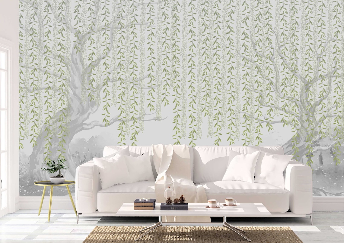 The Weeping Willow Wall Mural weeping Willow Tree - Etsy