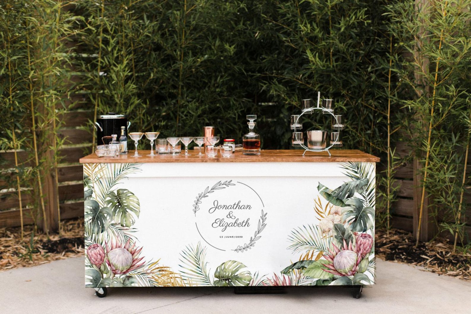 Custom Bar Wrap | Removable Cover Panel for Buffet | Event Decor ...