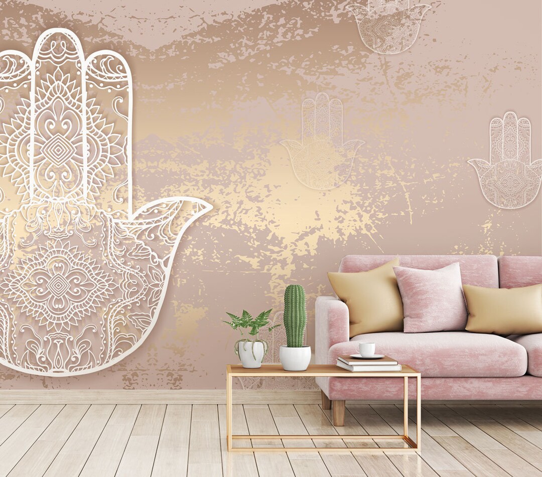 Hamsa Wall Mural - Hand of Fatima Wall Mural - Chance Lucky Wallpaper ...
