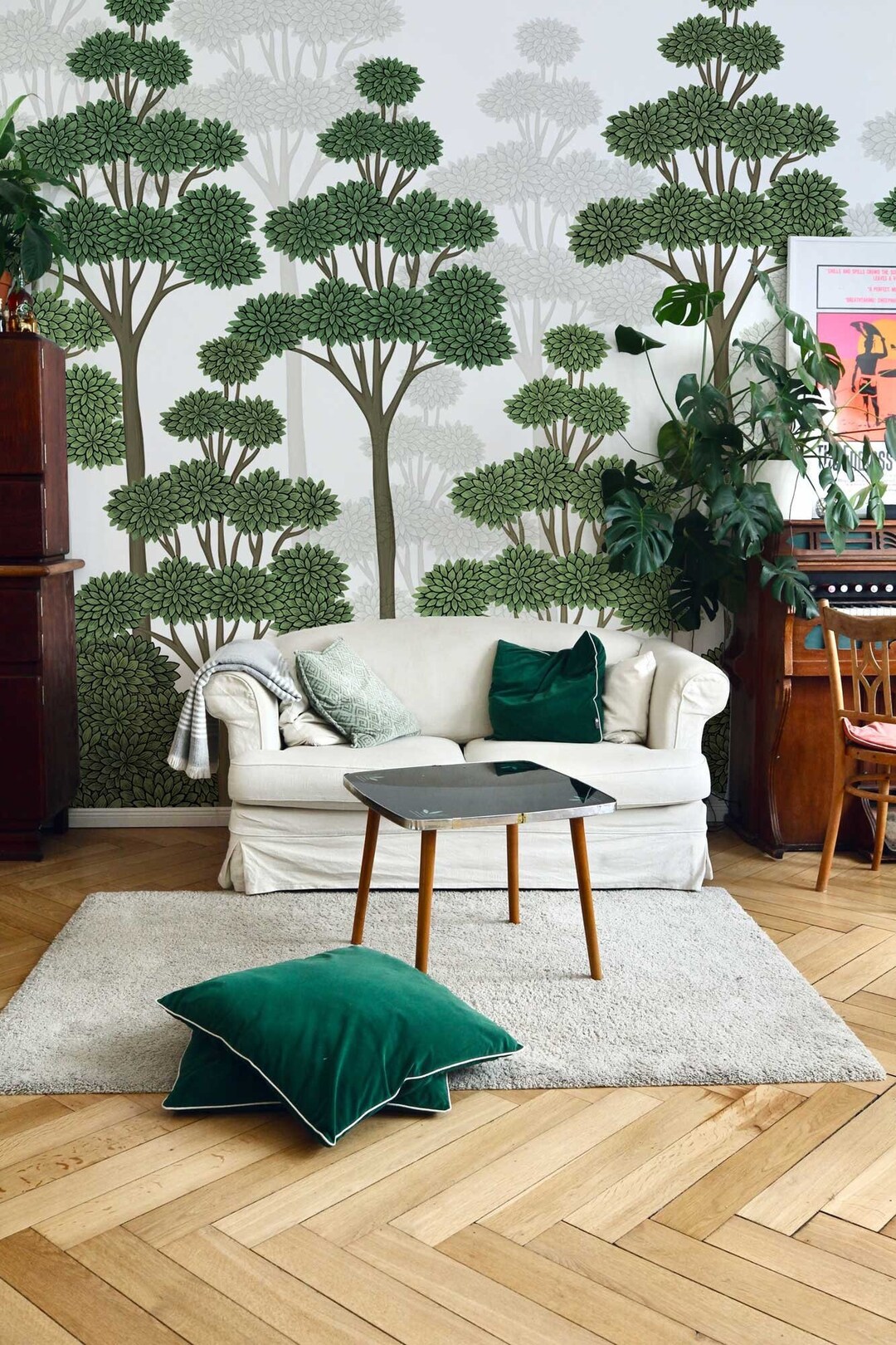 Kunti - Indian Wallpaper - Tree Wallpaper - Tropical Decor - Garden ...