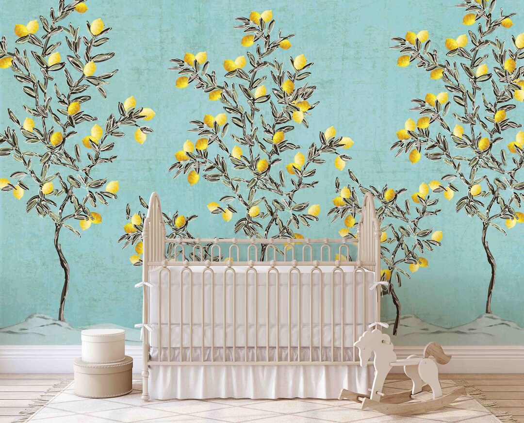 Lemon Trees Garden Wallpaper - Mediterranean Lemon Tree Wall Mural ...