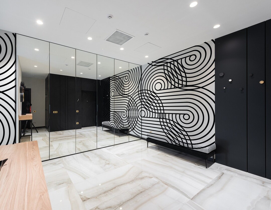 Seamless Abstract Wall Mural - Peel and Stick Wallpaper - Around Art ...