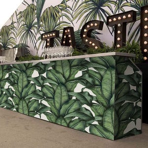 Custom Bar Wrap | Removable Cover Panel for Buffet | Event Decor ...